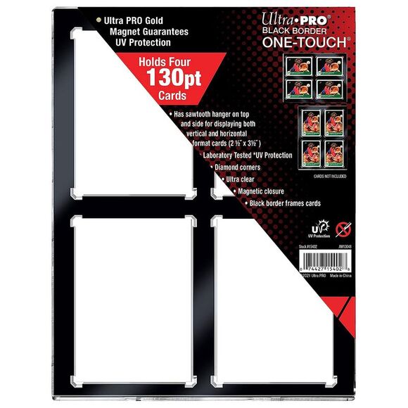 Ultra Pro | Games | 3pt 4card Black Border Uv Onetouch Magnetic Holder ...